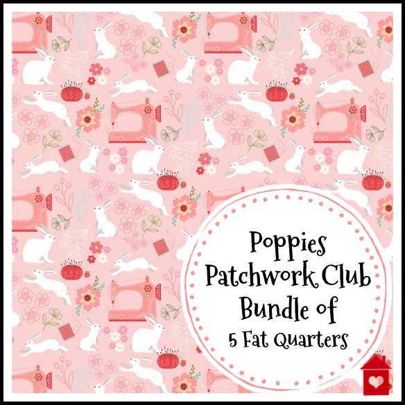 Poppies Patchwork Club~Bundle of 5 fat Quarters – MillyMac Supplies