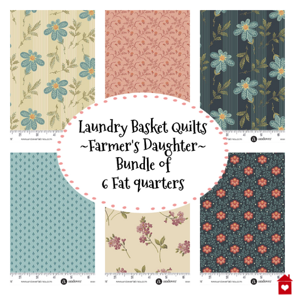 Laundry Basket Quilts ~Farmer's Daughter ~ Bundle of 6 Fat Quarters ...