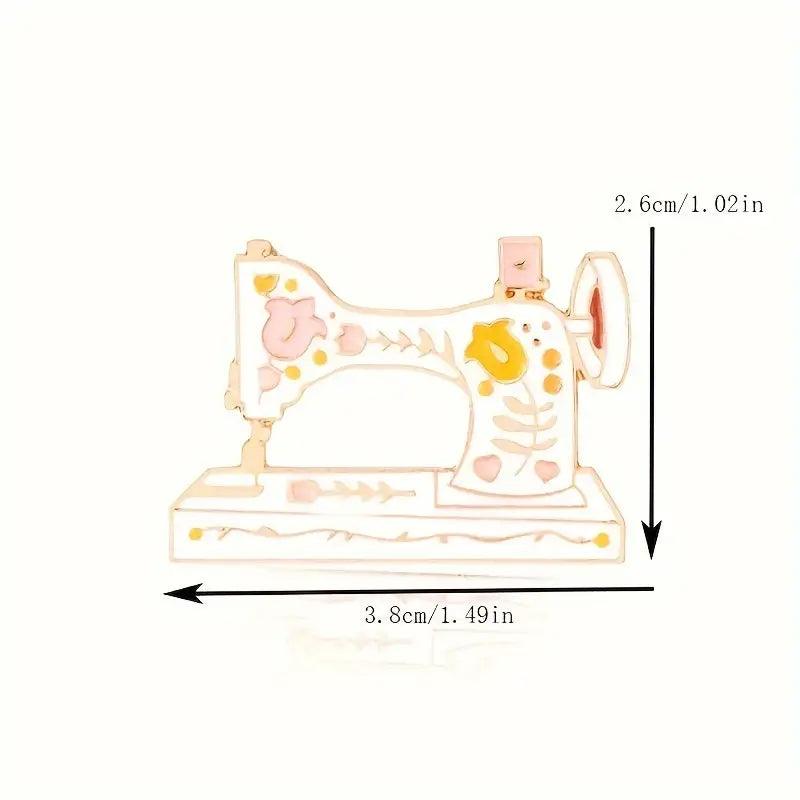 White Sewing Machine Lapel Pin/Brooch – MillyMac Supplies