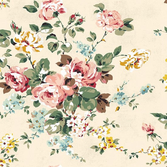 Bouquet des Fleurs ~ Bundle of 5 Fat Quarters ~ Tan/Blush – MillyMac ...