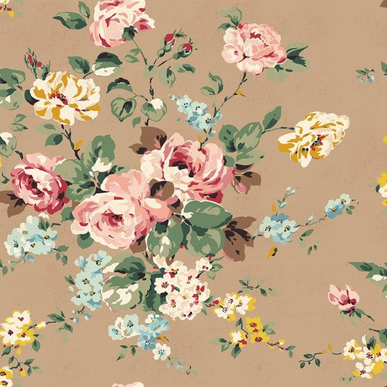 Bouquet des Fleurs ~ Bundle of 5 Fat Quarters ~ Tan/Blush – MillyMac ...