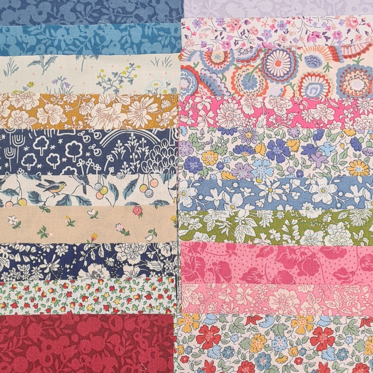 Liberty Fabric Packs~ English Paper Piecing~5 x 5 in- pack of 20 ...