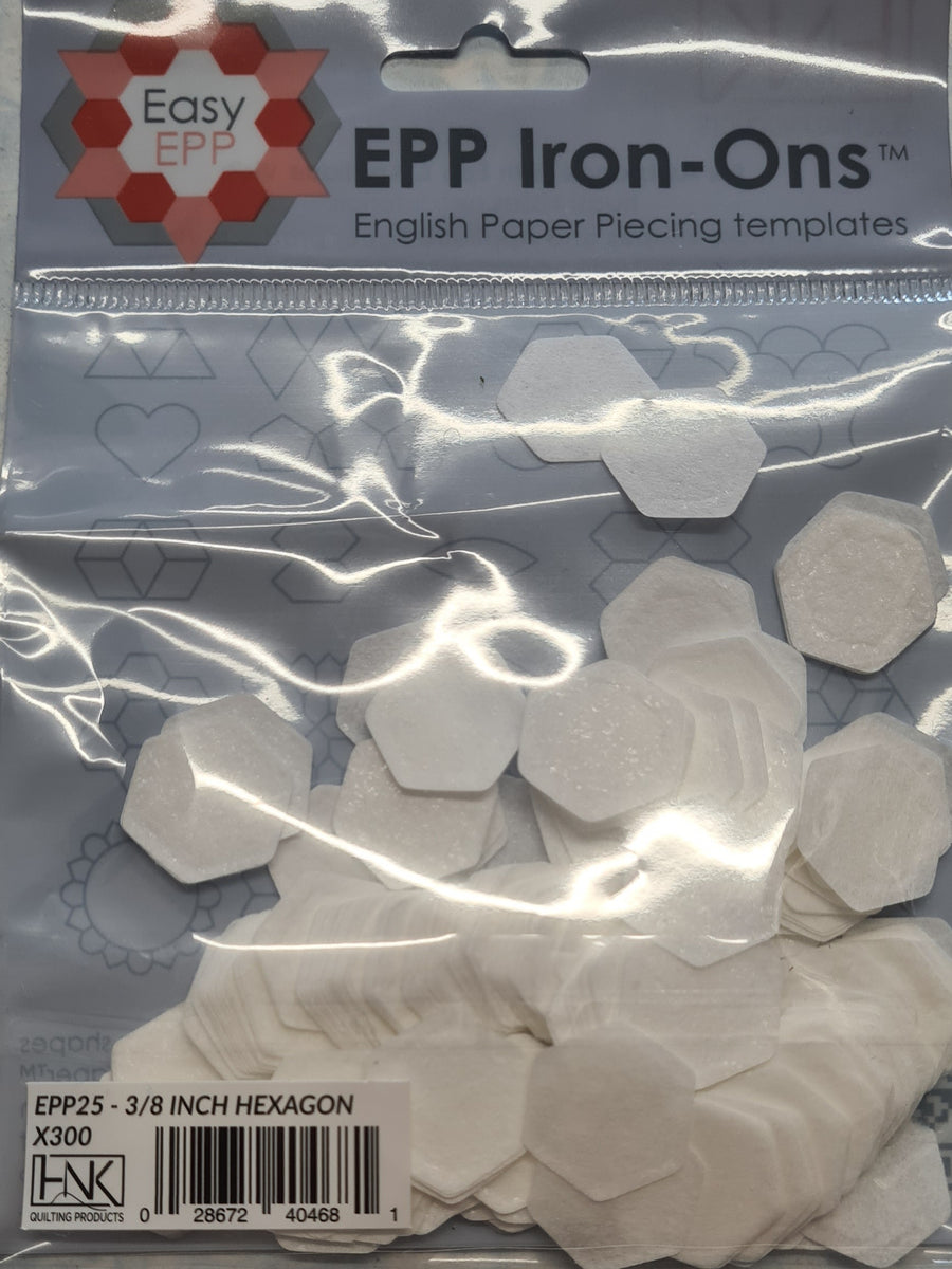 Hugs'n Kisses~ EPP Iron-Ons ~3/8 inch Hexies x 300 pack – MillyMac Supplies